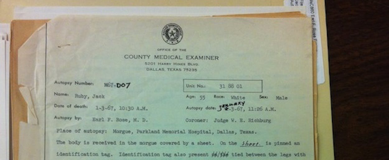 Jack Ruby's Autopsy Report Is In The University of Iowa's Library | The ...