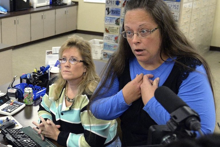 Throw Kentucky Clerk Kim Davis In Jail The New Republic