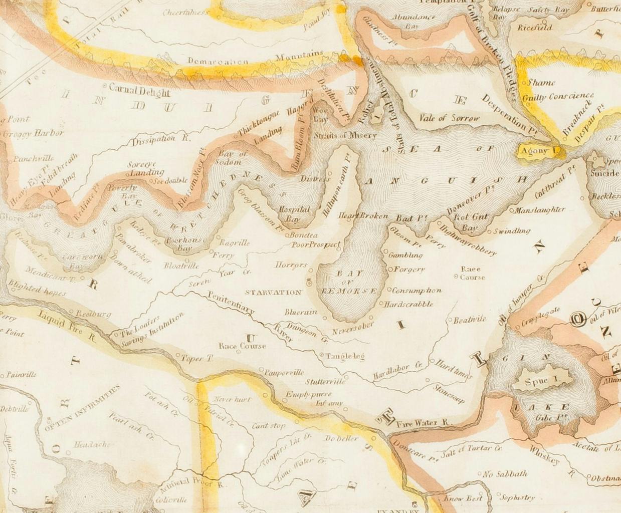 1830s Temperance Map Warns against Beer Lake | The New Republic
